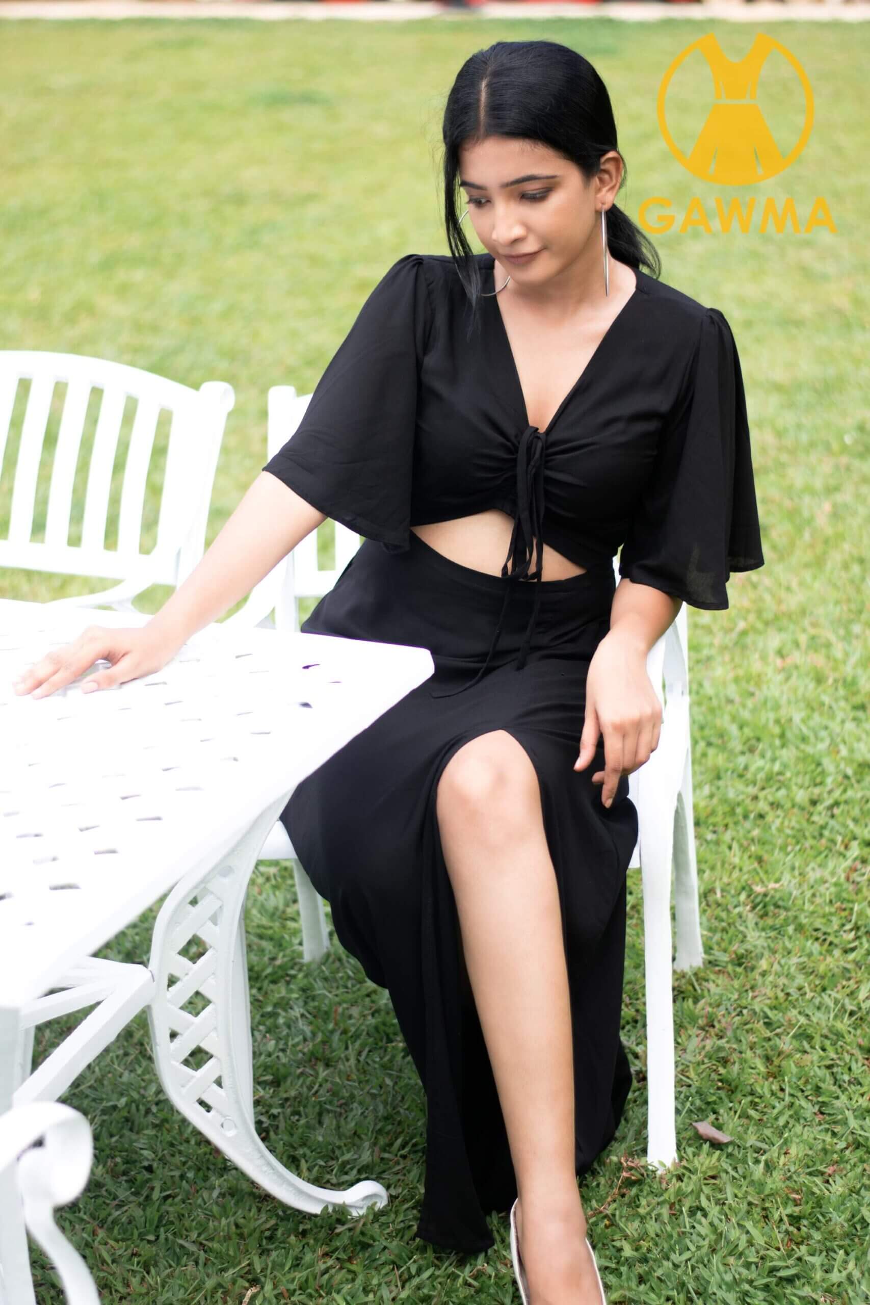 LARA FRONT TWIST MAXI DRESS - GAWMA