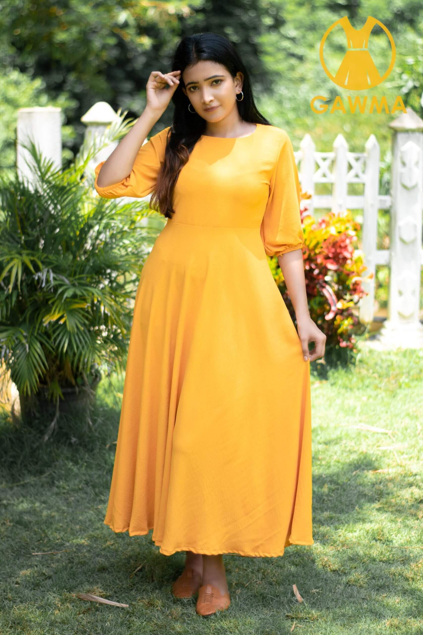 SHERA U NECK MAXI DRESS - GAWMA
